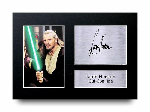 Liam Neeson Signed Pre Printed Autograph A4 Photo Gift For a Star Wars ...