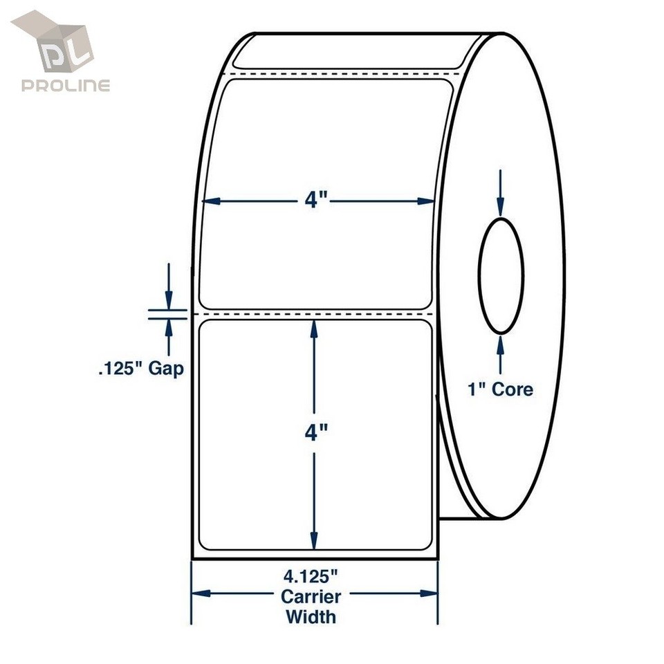8 Rolls 4x4 Direct Thermal Labels For Zebra Printers / 375 Labels Per ...