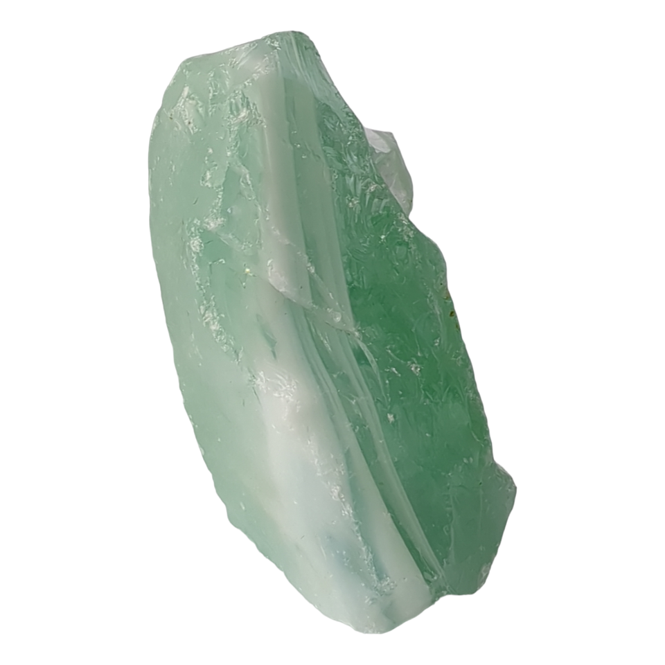 Mint Green Layered Art Glass Cullet Glowing Swirl Manganese Slag Glass ...