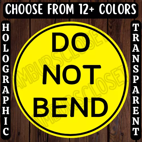 40 DO NOT BEND STICKERS 2" ROUND LABELS SEAL SHIPPING SUPPLIES SCRATCH ...