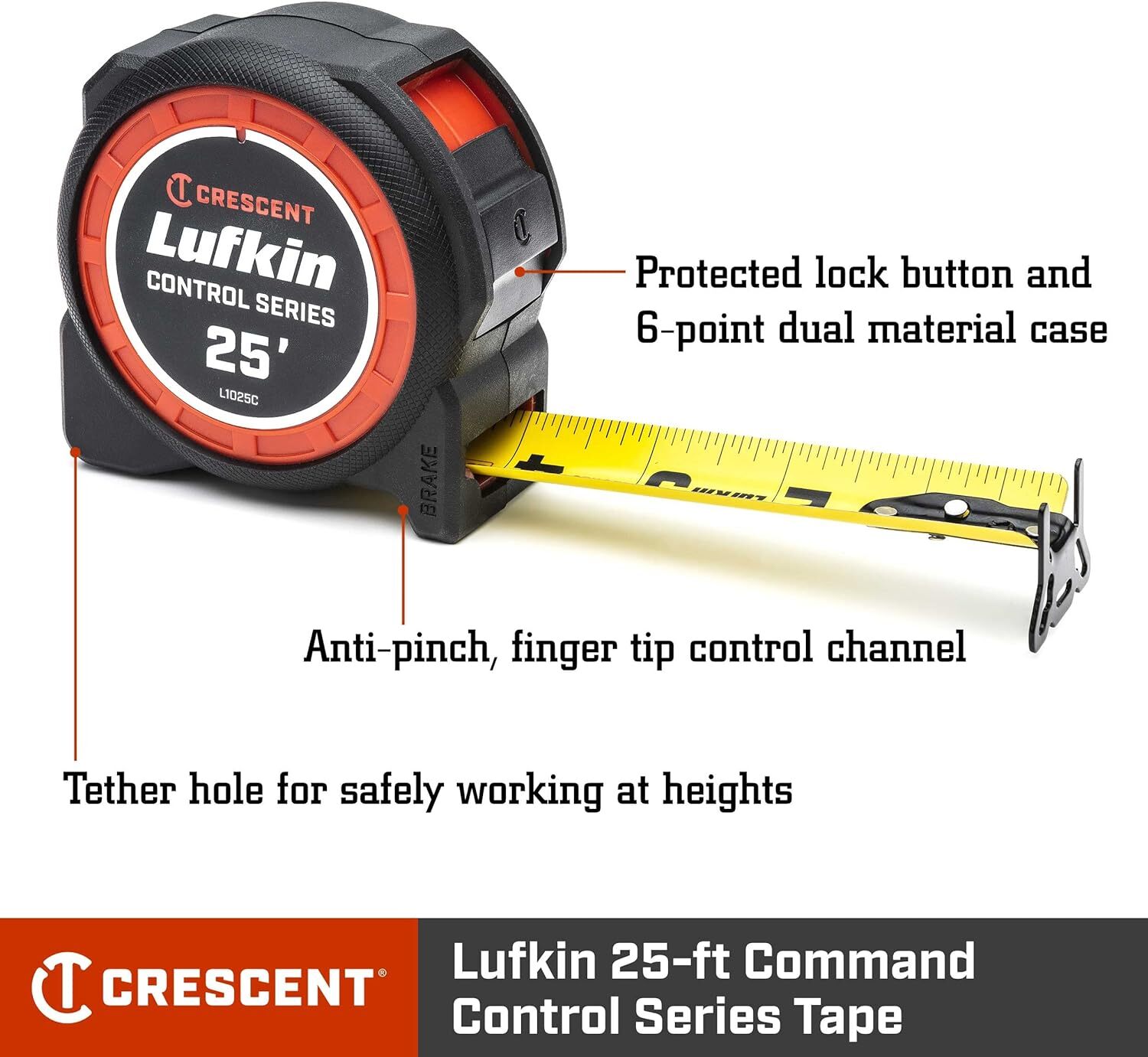Lufkin Tape Measure 25" x 1-3/16 Command Control Series Yellow Clad | eBay
