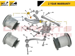 FOR CITROEN C6 05-12 PEUGEOT 407 04-10 REAR SUSPENSION ARM FRONT REAR ...