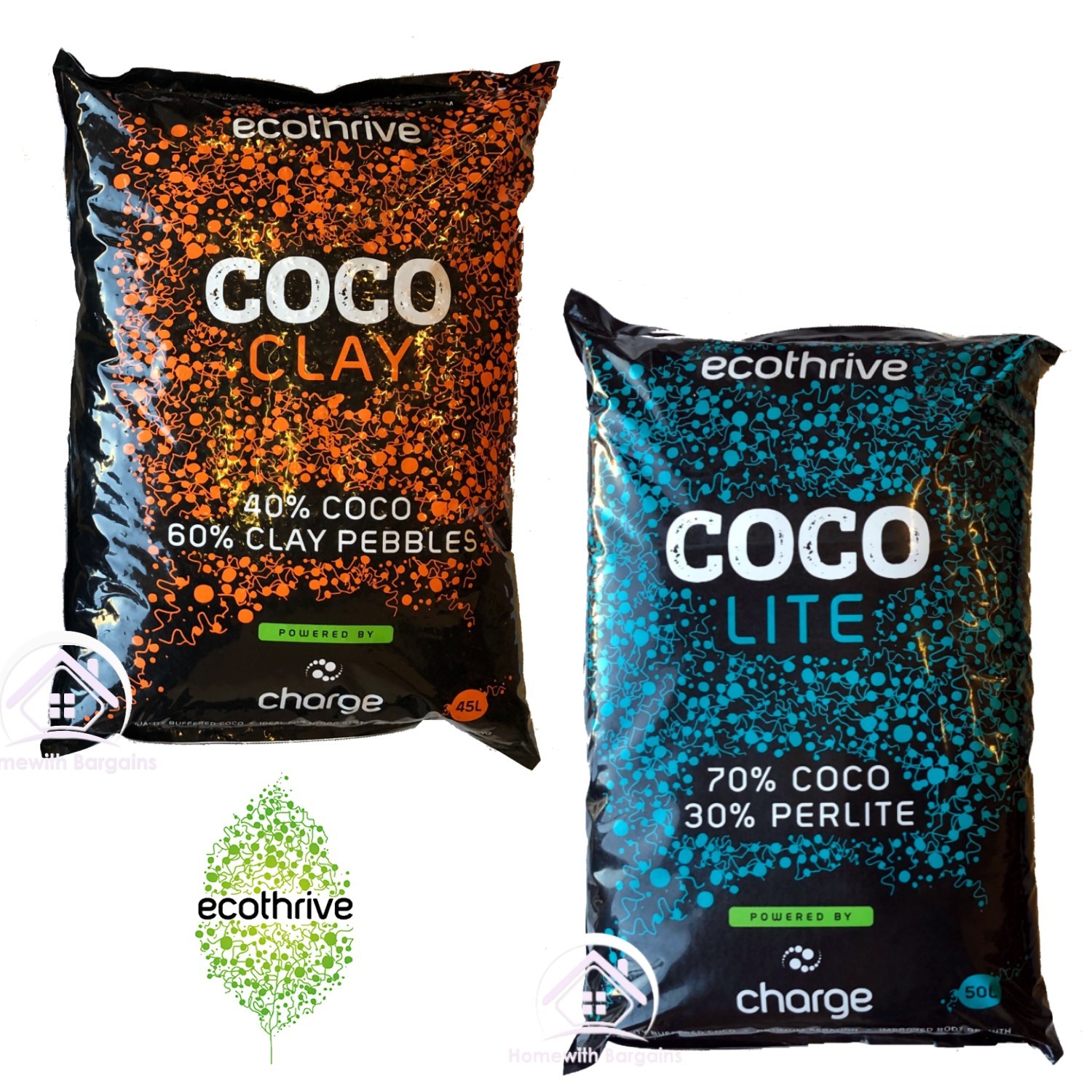 ECOTHRIVE CHARGE COCO Perlite Lite Mix Clay Pebble Mix Growing Media ...