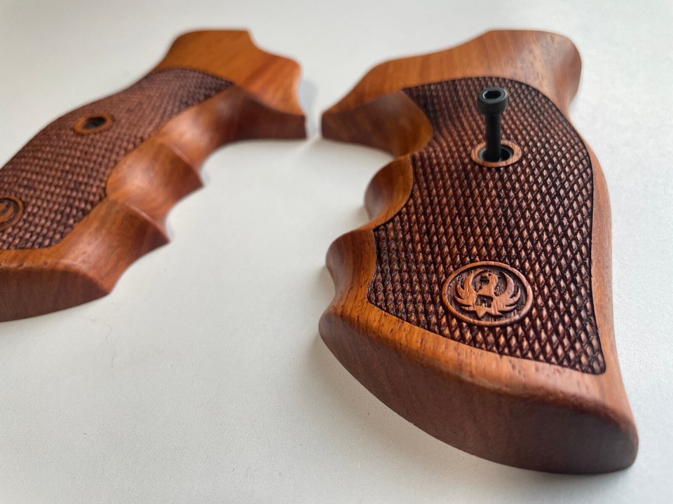 New Checker wood Handle Grips for Ruger GP100 Super Redhawk#No.1 | eBay