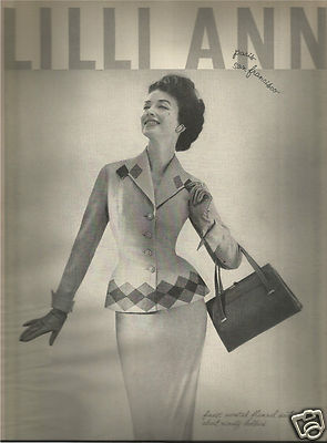 50's Lilli Ann Fashion Ad - Dorian Leigh 1957 | eBay