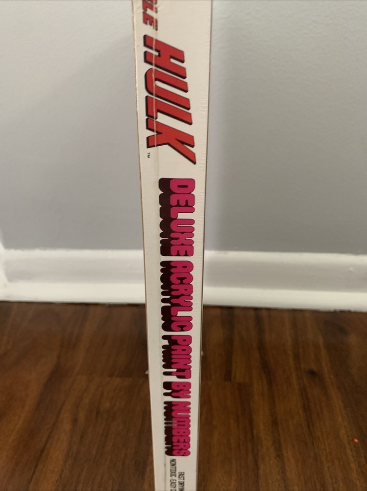 PAINT BY NUMBERS THE INCREDIBLE HULK DELUXE SET SEALED BOX HASBRO 1978 ...