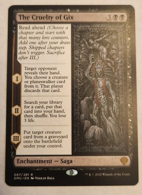 The Cruelty of Gix Dominaria United Regular Rare NM+ | eBay