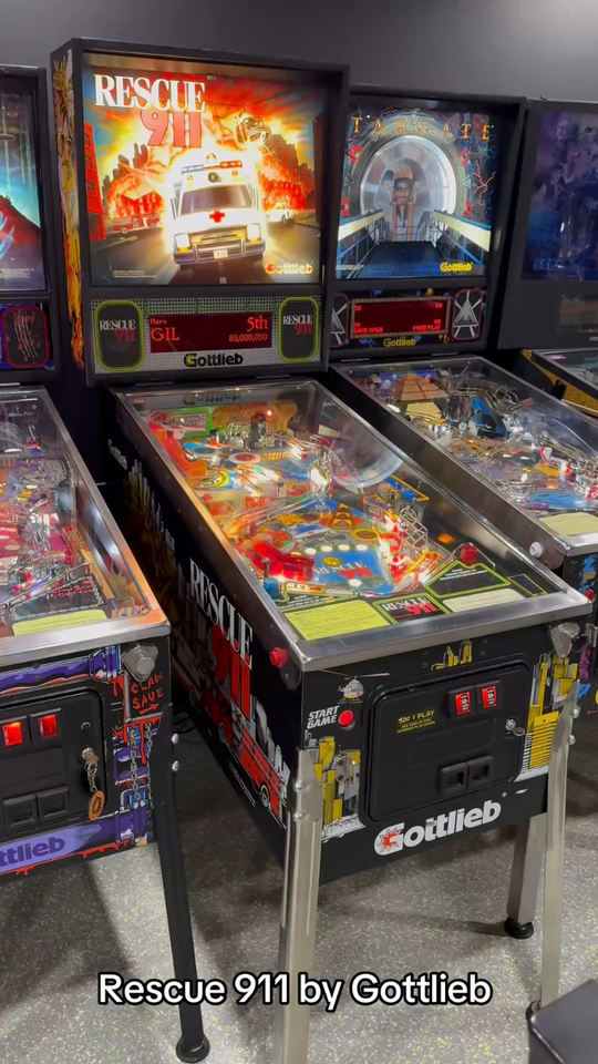 Rescue 911 Pinball Machine Gottlieb 1994 LEDS Orange County Pinballs ...