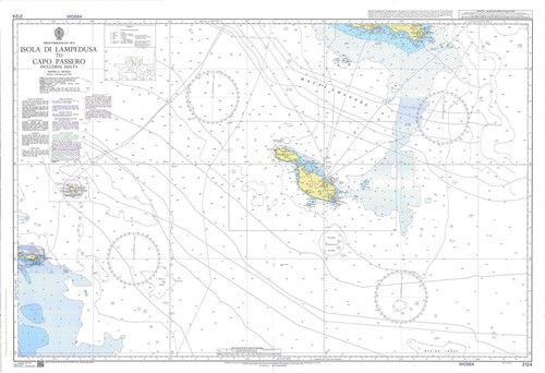 2124 Isola Di Lampedusa Capo Passero Malta Mediterranean Sea Chart Map ...