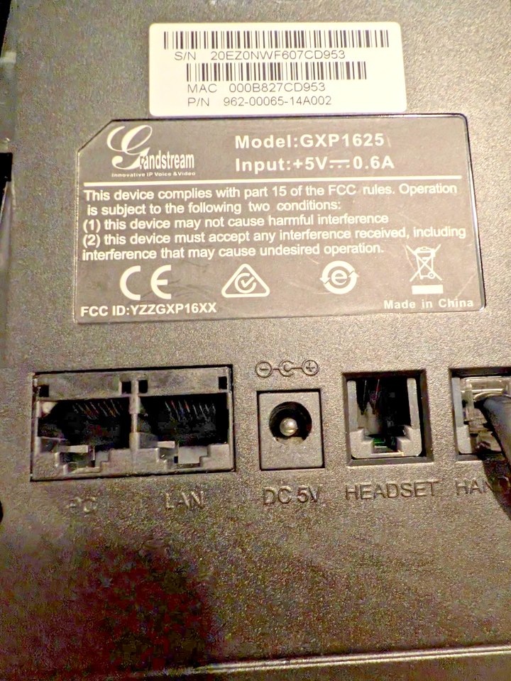 Grandstream GXP1625 VOIP Phone - Used, Factory Reset, Working Well ...