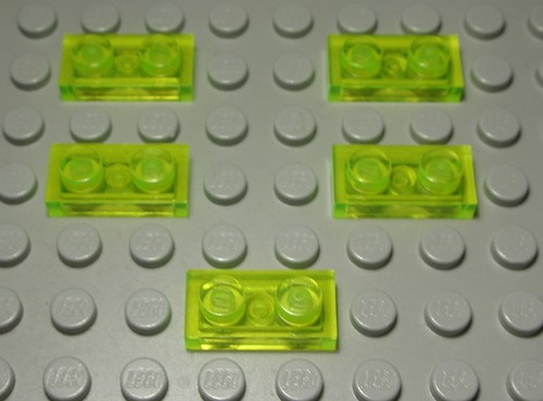 LEGO Plate 1x2 Transparent Light Yellow 5 Piece (1781) | eBay