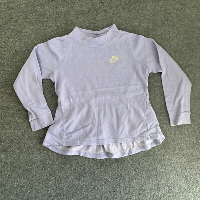 Nike Pullover Top Girls Extra Large Sweater Purple Lightweight Lavender ...