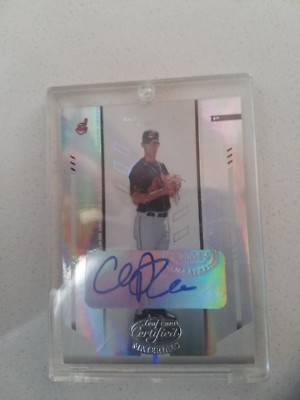Cliff Lee 2004 LEAF CERTIFIED MATERIALS Mirror White Autograph #40 043/ ...