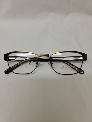 Dereon DOC274 Brown Rectangle Women Full Rim 52-19-140 Eyeglasses ...