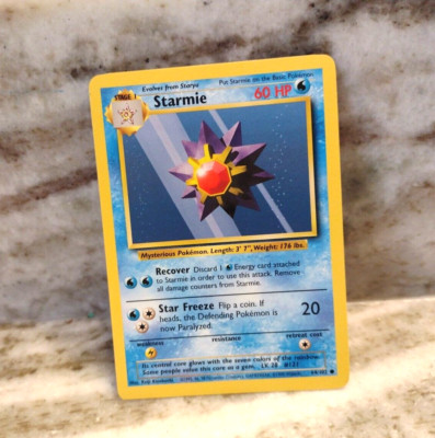 Pokémon TCG Starmie Base Set 64/102 Regular Shadowless Commo | eBay