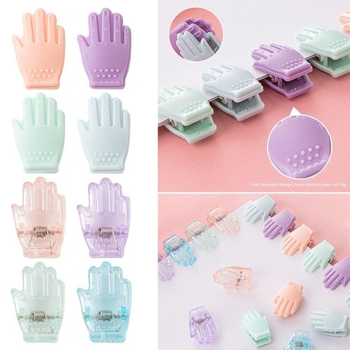 20PCS Palm Shaped Paper Clip Mini Ticket Clamp Bookmark Clip Office ...