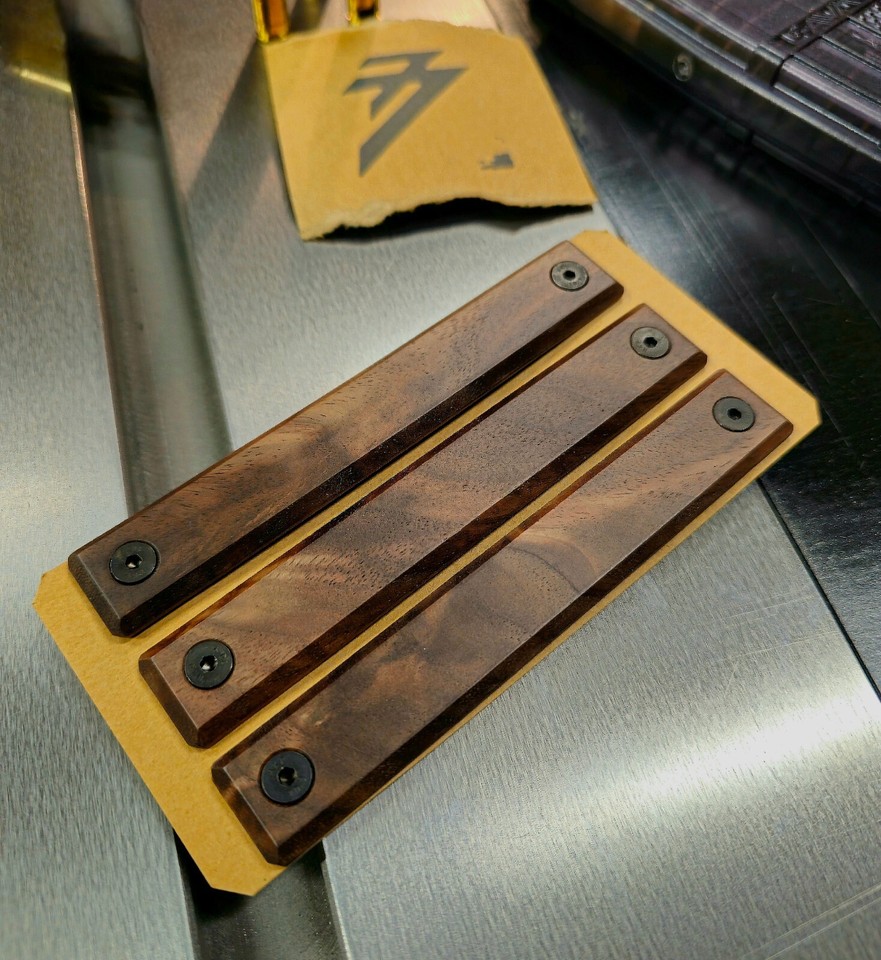 Wood M-lok & Keymod Rail Cover, SMOOTH - WALNUT, Made In USA *1 Panel ...