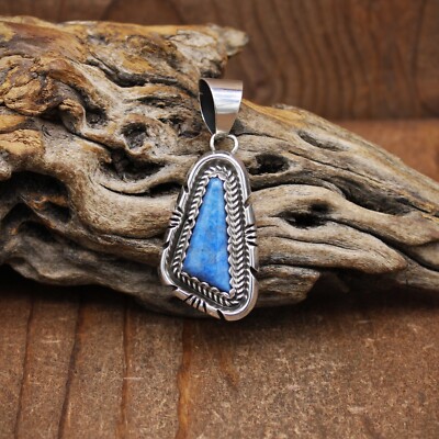 Sterling Silver Denim Lapis Navajo Pendant by Jon McCray | eBay