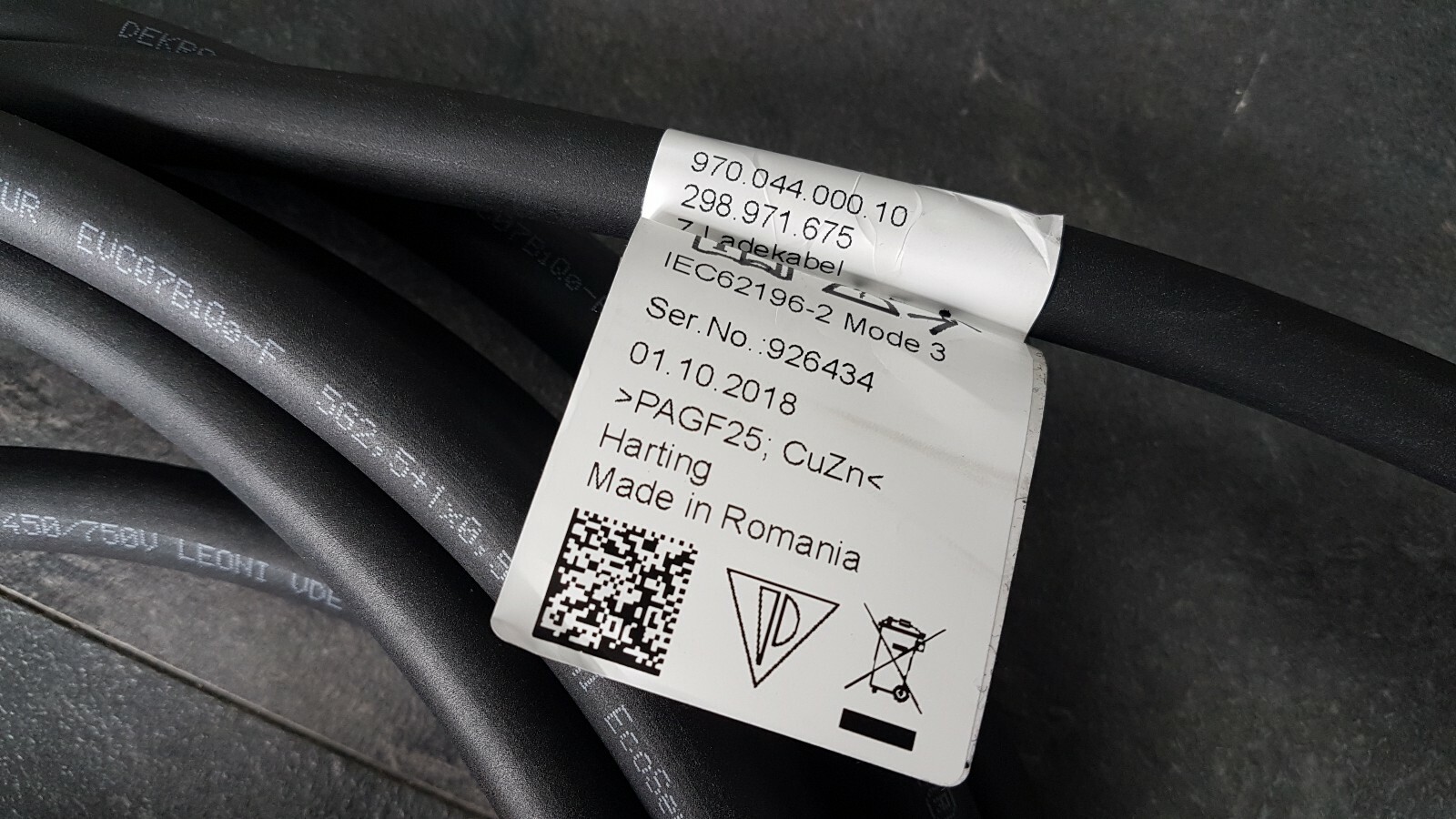 Porsche 970 Panamera Ladekabel Ladestation 298971675 Kabel 97004400010 ...