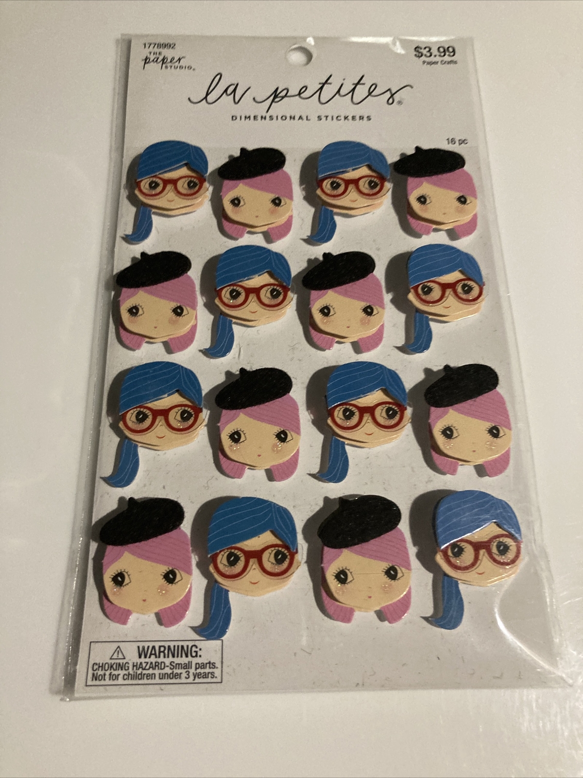 La petites THE PAPER STUDIO STICKERS - Dimensional French Girl 16 Piece ...