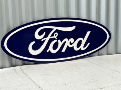 FORD OVAL METAL TIN SIGN DEALERSHIP PERFECT BAR MAN CAVE HOT ROD | eBay ...