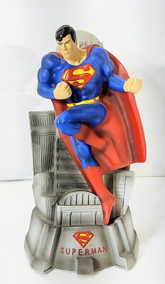 Vintage SUPERMAN PVC BANK WITH Planet BUILDING | eBay