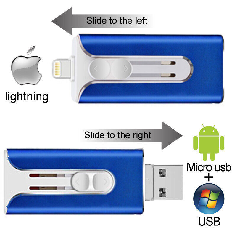 2TB 1TB USB Flash Drive Disk Storage Memory Stick For iPhone PC IOS ...