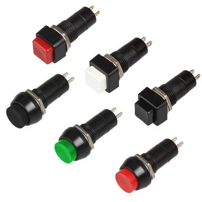 Drucktaster 250V 1A AC mini TASTER Schließer rund eckig verschiedene ...