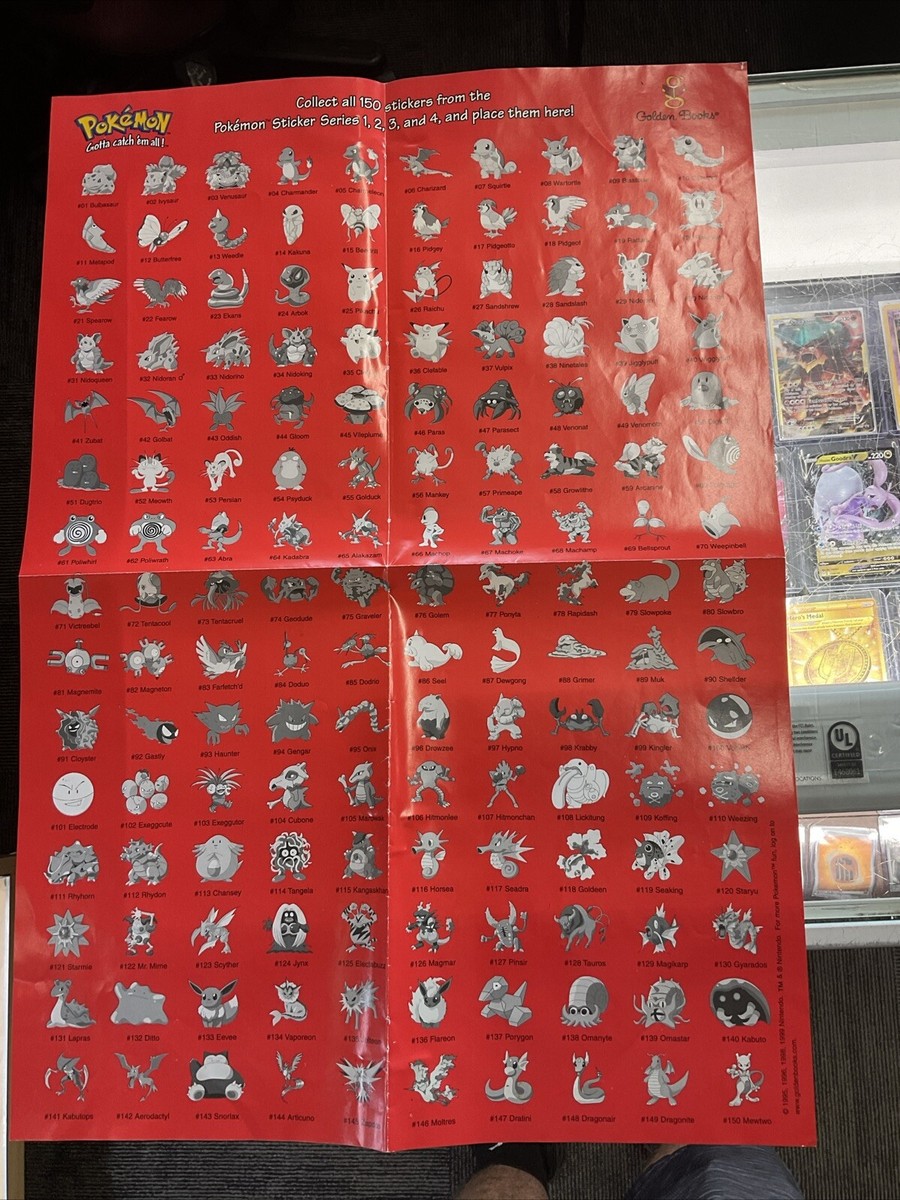 Poster Original De 150 Pokemon