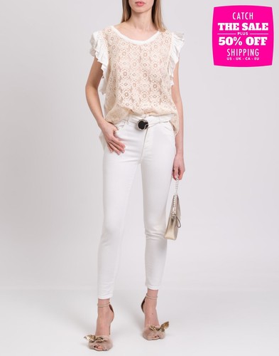 RRP€250 JUST CAVALLI Jeans W26 White Belted Snake Detail High Waist ...