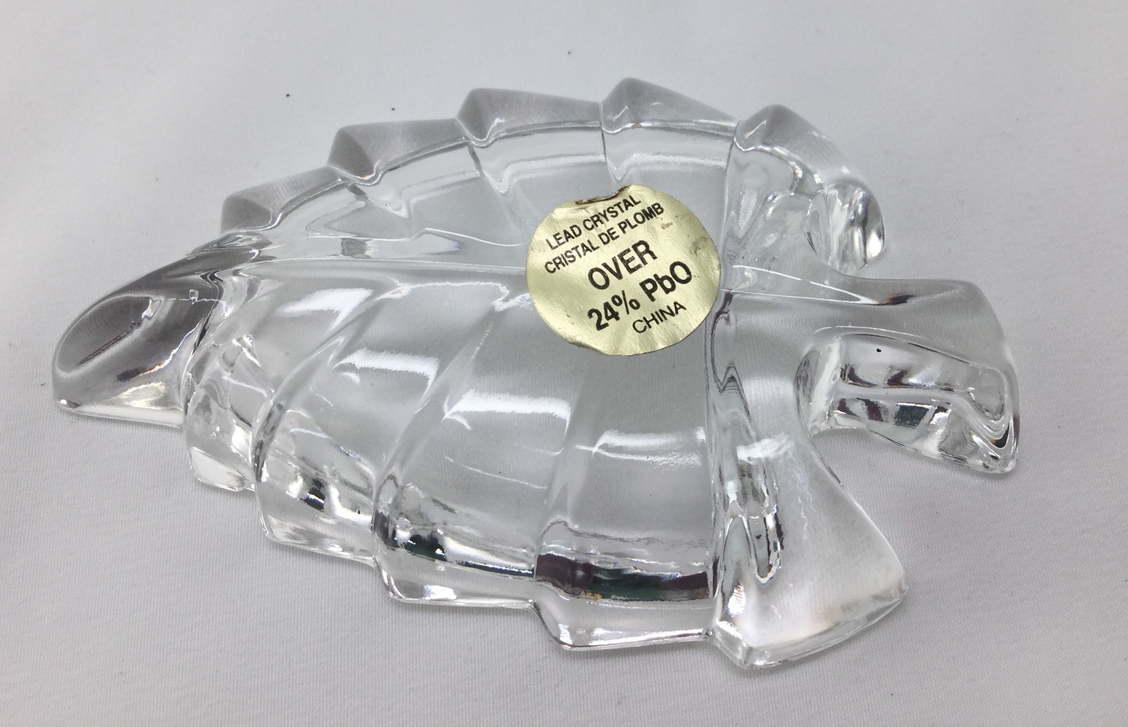 Lead Crystal Small Leaf Trinket Dish 160614/TWD | eBay