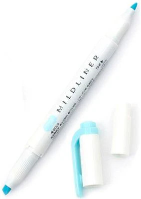 Zebra Mildliner Double Tip Mild Blue Highlighter | eBay Australia