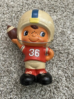 Vintage Ceramic Football Player Still Piggy Bank | eBay