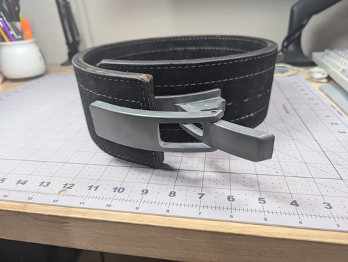 Inzer Forever Lever Black Leather Weightlifting Belt 10mm (Medium 30 ...