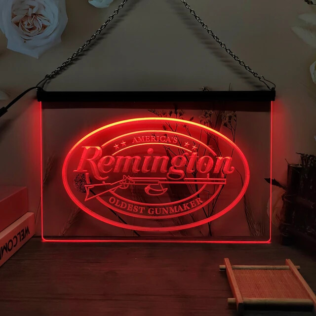 Remington Firearms Neon Sign Hunting Logo Beer Bar Pub Club Signs LED ...
