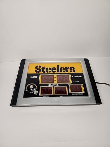 Vintage NFL Steelers digital electronic alarm clock/calendar For ...