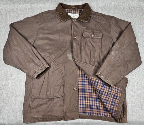 Aberdeen Jacket Mens 2XL XXL Brown Flannel Lined Barn Chore Outdoors ...