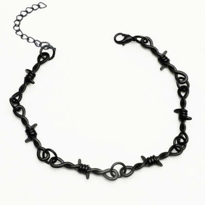 Black Barbed Wire Links Bracelet | eBay