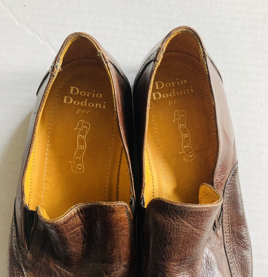 Rare Dario Dodoni Brown Leather Loafers Slip On Shoes Men’s Size 10.5 ...