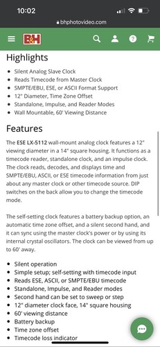 ESE LX-5112 Self-Setting Analog Clock Slave | eBay