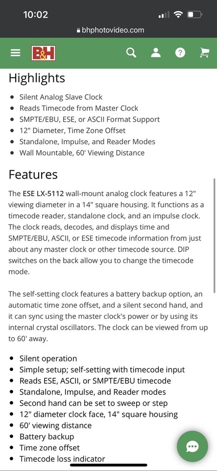 ESE LX-5112 Self-Setting Analog Clock Slave | eBay