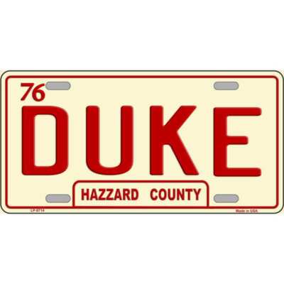 Duke Metal Novelty License Plate Tag LP-8714 | eBay