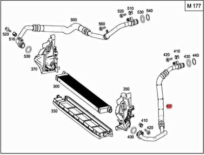 Genuine MERCEDES A205 C205 S205 W205 C-CLASS W205 Oil cooler line ...