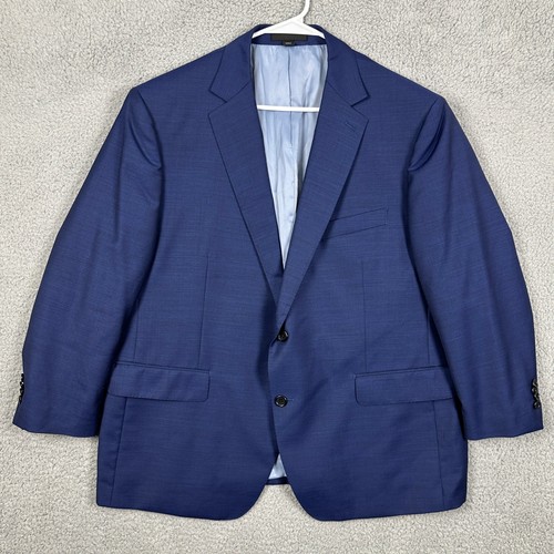 Paul Betenly Wool Blazer Sport Coat Men 46S Blue Lanificio Filarte Long ...