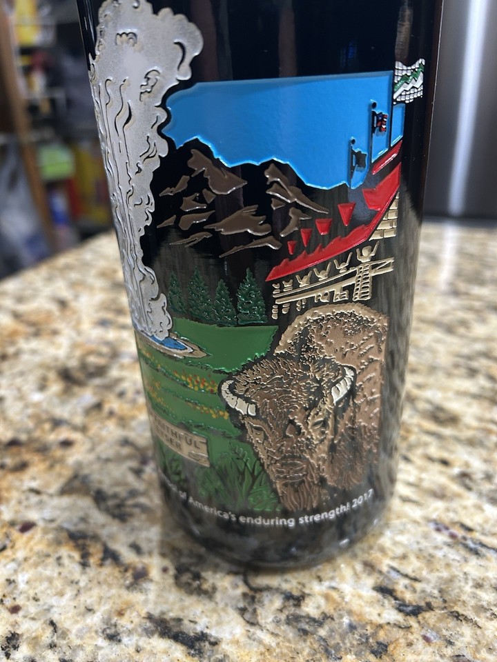 Woodbridge by Robert Mondavi , Etched Wine Bottle Old Faithful & Bison 2017 | eBay