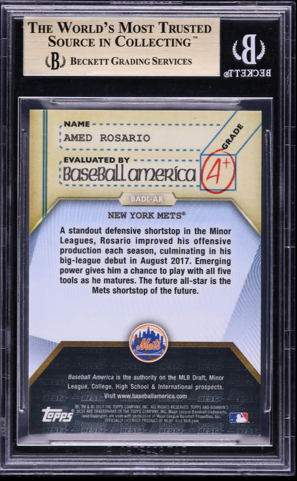AMED ROSARIO 2017 Bowman's Best America's Dean's List Superfractor 1/1 ...