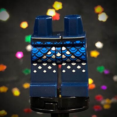 NEW LEGO Dark Blue Armour Scales Minifigure Legs Decorated Print | eBay ...