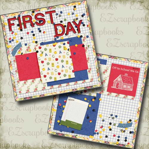 First Day NPM - School - Premade Scrapbook Pages - EZ Layout 4987 | eBay