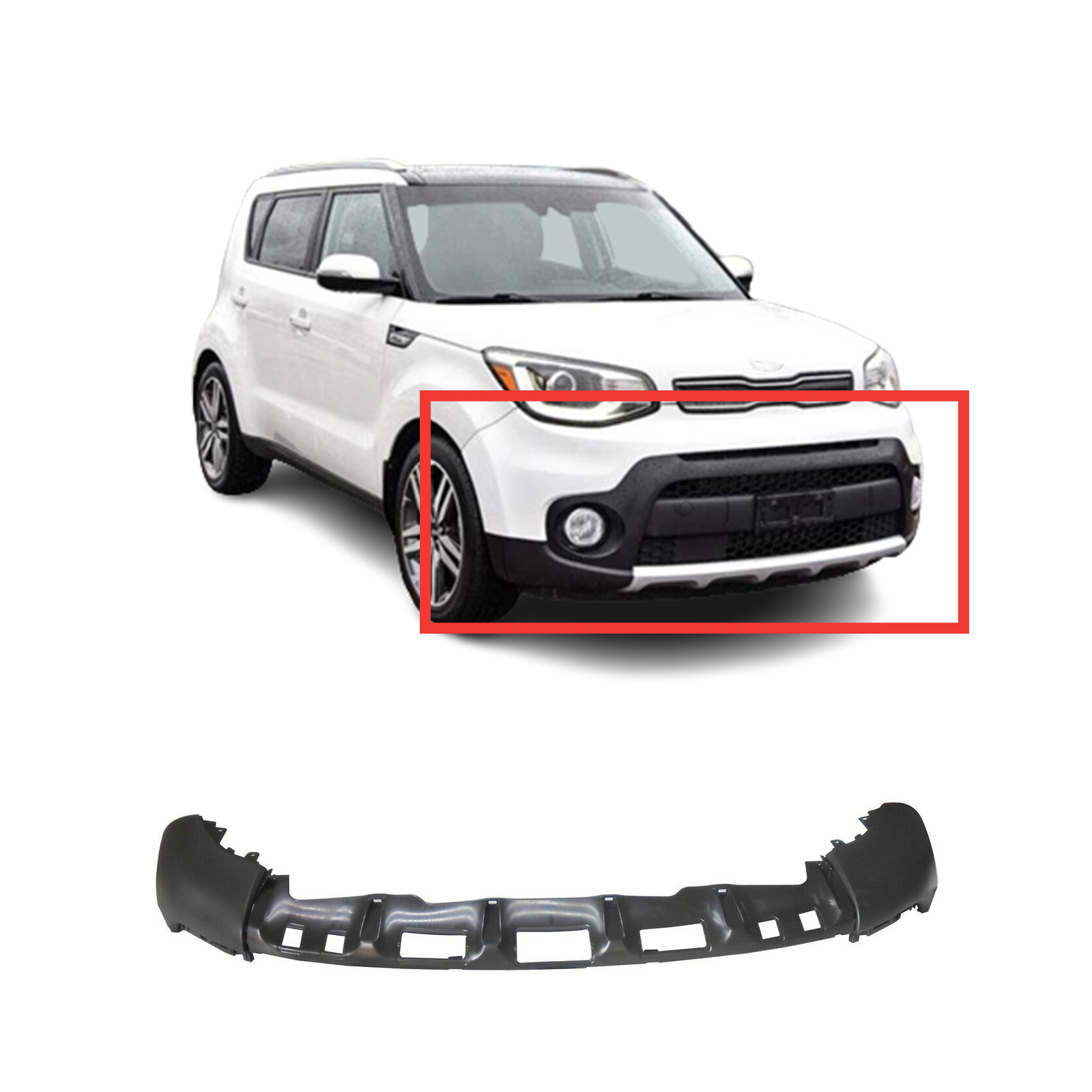 Primed Front Lower Bumper Cover Fascia for 2017 2018 2019 Kia Soul ...