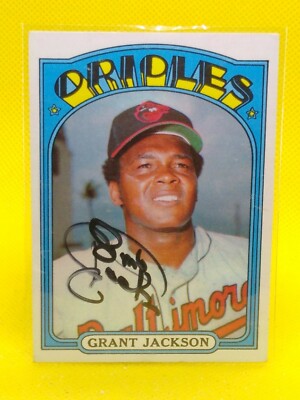 Grant Jackson 1972 Topps #212 PERSONAL AUTOGRAPH | eBay